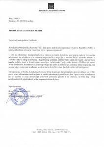 Puna podrška kolegama iz Advokatske komore Srbije | Advokatska ...